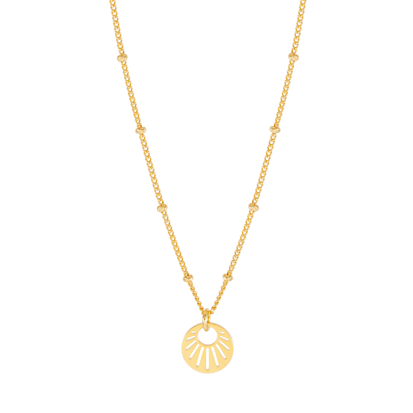 Estella Bartlett Sunburst Cut Out 'Choose to Shine' Necklace