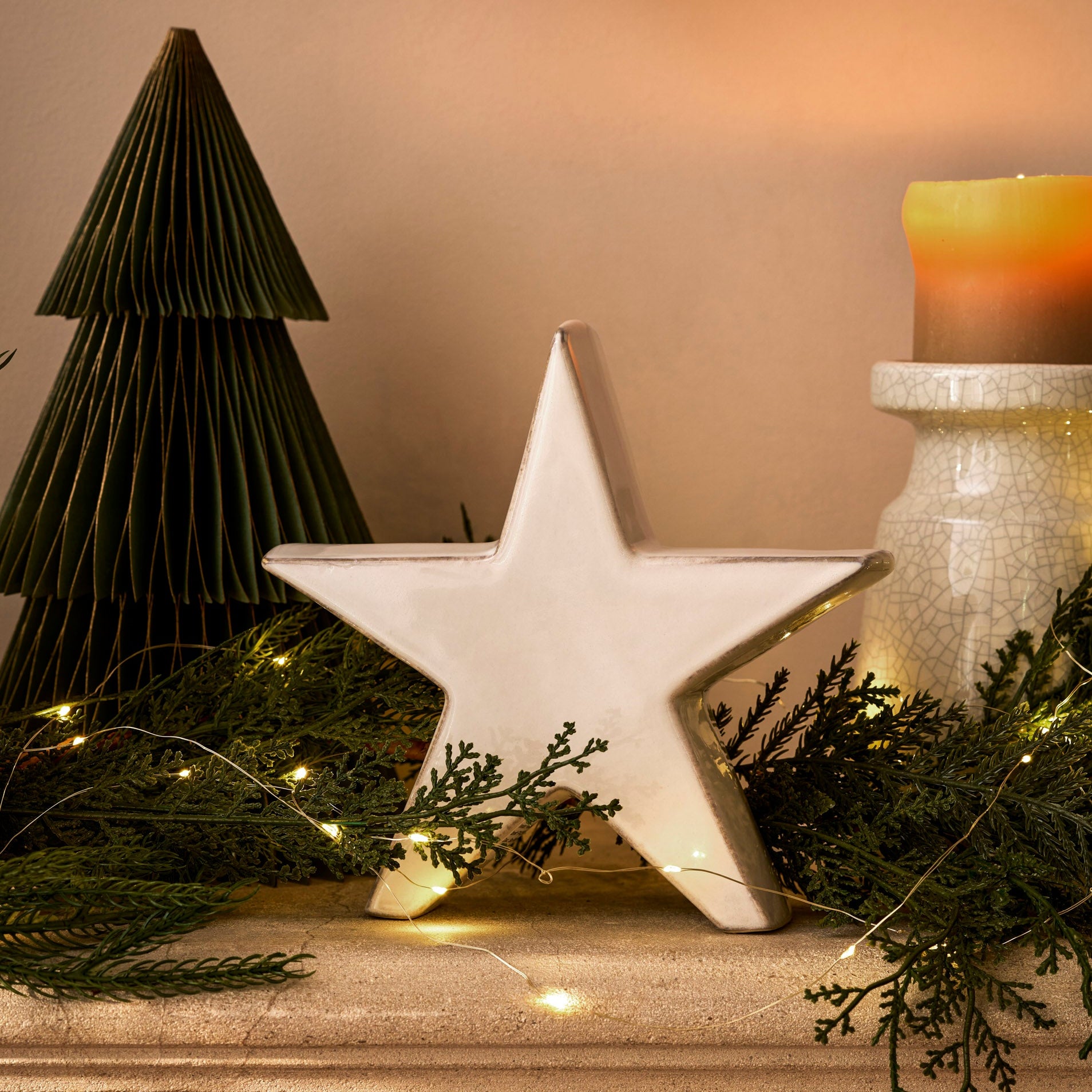 Ithaca Ceramic Christmas Star - Small